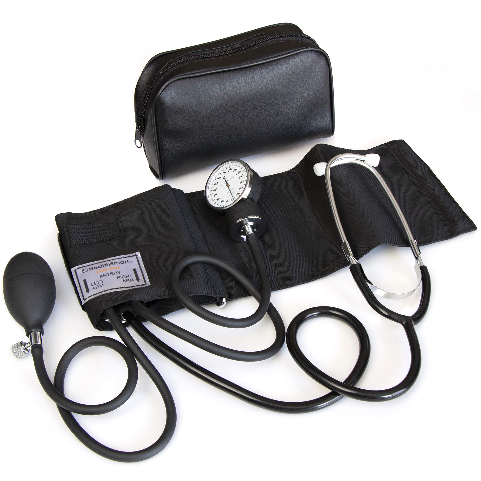 HealthSmart Manual Blood Pressure Monitor, Self Taking Blood Pressure Kit, With Standard Cuff Size 1