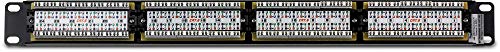 TRENDnet 24-Port Cat6 Unshielded Patch Panel, Wallmount or Rackmount, Compatible with Cat3,4,5,5e,6 Cabling, for Ethernet, Fast Ethernet, Gigabit Applications, Black, TC-P24C6 (Pack of 1)