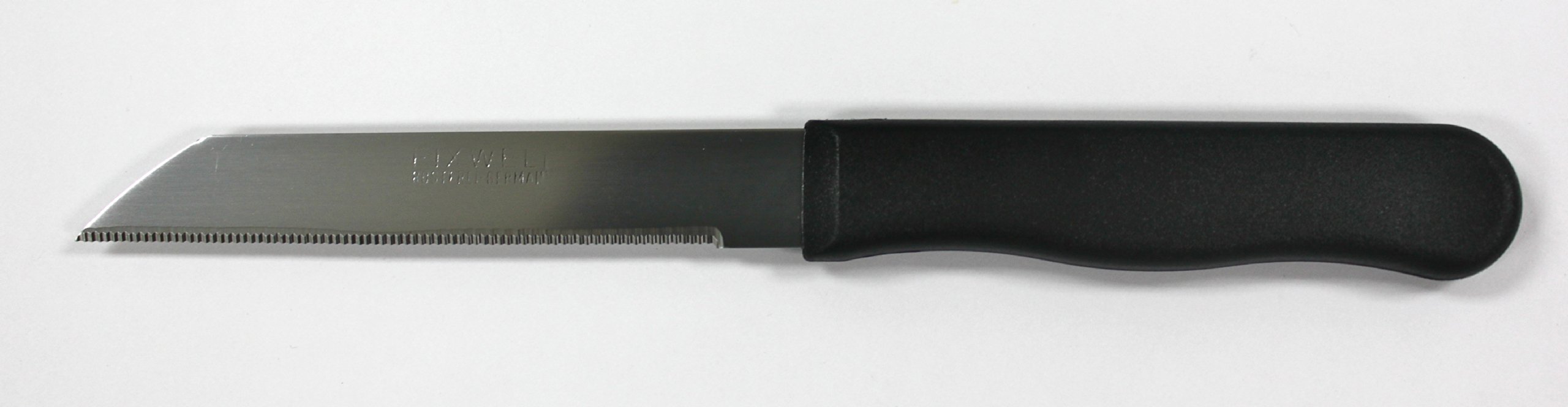 Fixwell 12pc Stainless Steel Knives Set, Black Handles (Standard Blade)