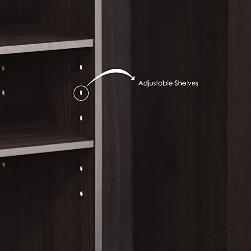 Furinno Econ TV Stand Entertainment Center, Espresso
