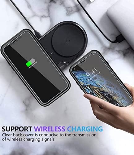 Diverbox for iPhone X Case/iPhone Xs Case [Shockproof] [Dropproof] [Tempered Glass Screen Protector ] Heavy Duty Protection Phone Case Cover for Apple iPhone X/XS (Black)