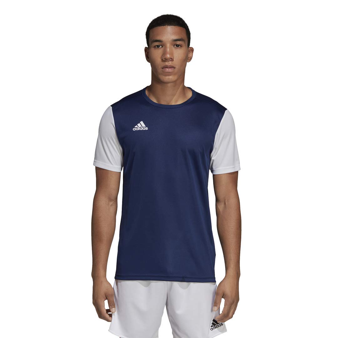 adidas Originals Mens Estro 19 JSY Jersey, Dark Blue/White, Large US