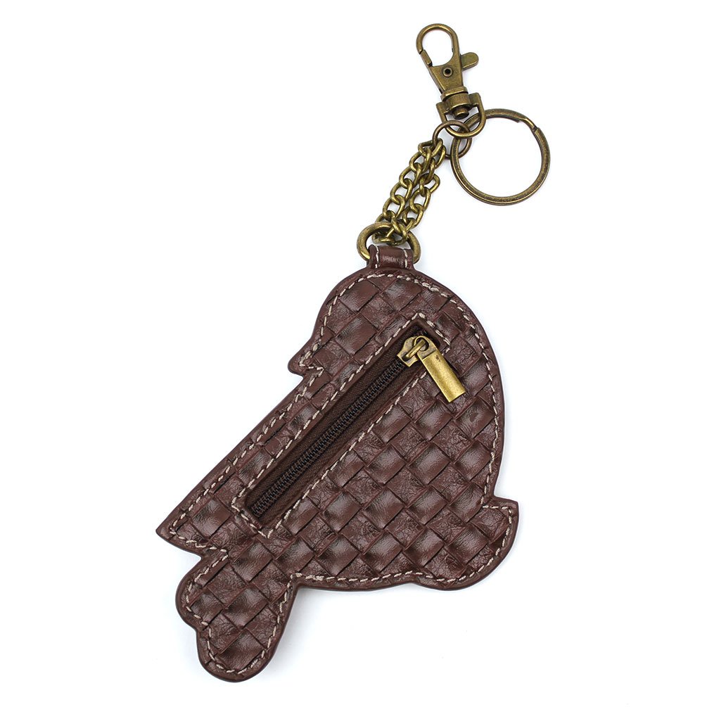 Chala Charming Crossbody Bag - Flap Top and Metal Key Charm in Navy Blue, Cross-Body or Shoulder (Coin Purse_Blue Bird)