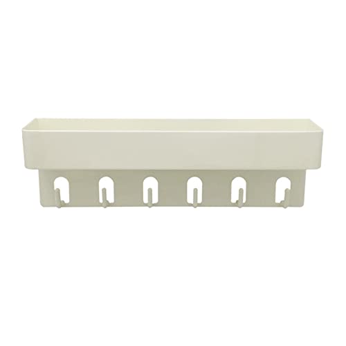 Bddalpke Bathroom Storage Shelf No Punching Towel Brush Wall Mounted Shower Basket Shower Caddy Basket for Bathroom Storage & Organization (White)