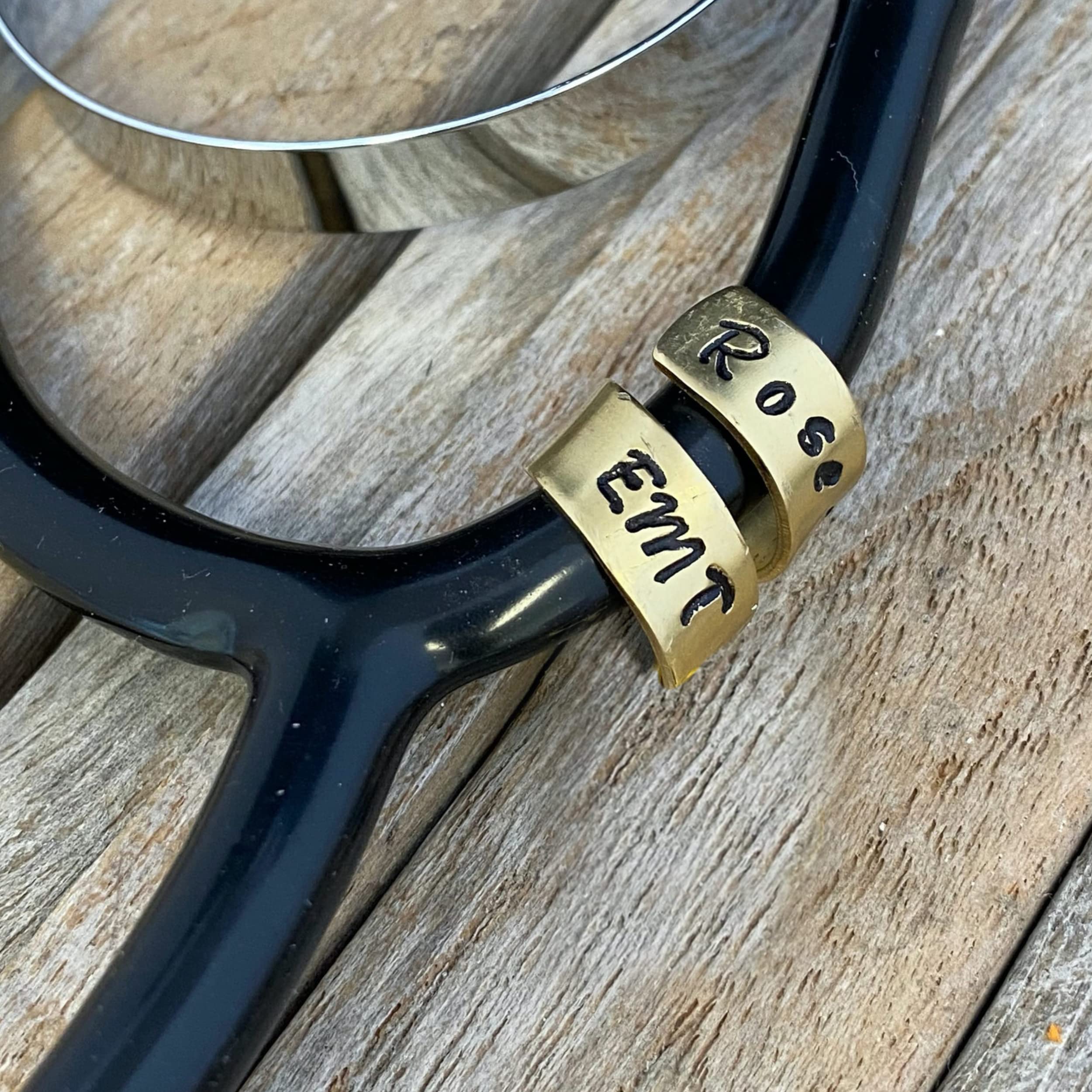 Birthstone Stethoscope ID Tag with Birthstone charm, Stethoscope Name Charm, Stethoscope Name Tag, Nurse Appreciation Gift, Nurse Graduation Gift, Pinning Ceremony, International Nurse Day