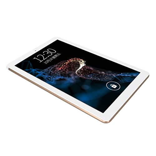 Akozon 10.1 Inch Tablet Gold 6GB RAM 128GB ROM Octa Core 2.5Ghz CPU 13MP Camera 8800mAh HD Tablet for Home Office 100240V US Plug Tablets (US Plug 100β240V)