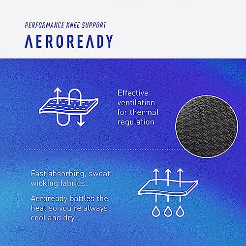 adidas Performance Climacool Knee Support Sleeve - Knee Sleeve for Support, Training, and Competitions - Ergonomic Design, Silicone Grip, Breathable Seamless Design - Black, Medium