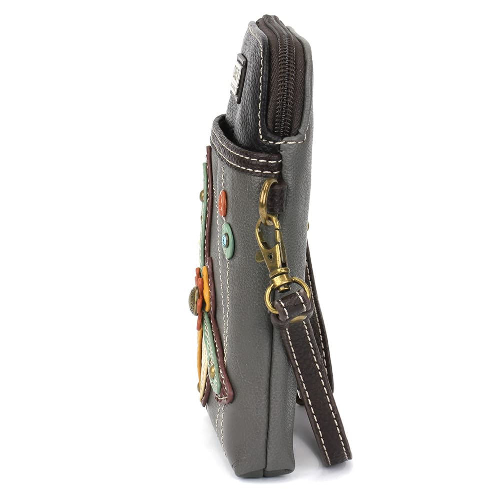 CHALA Crossbody Cell Phone Purse-Women Canvas Multicolor Handbag with Adjustable Strap - Special Edition - Dragonfly - gray
