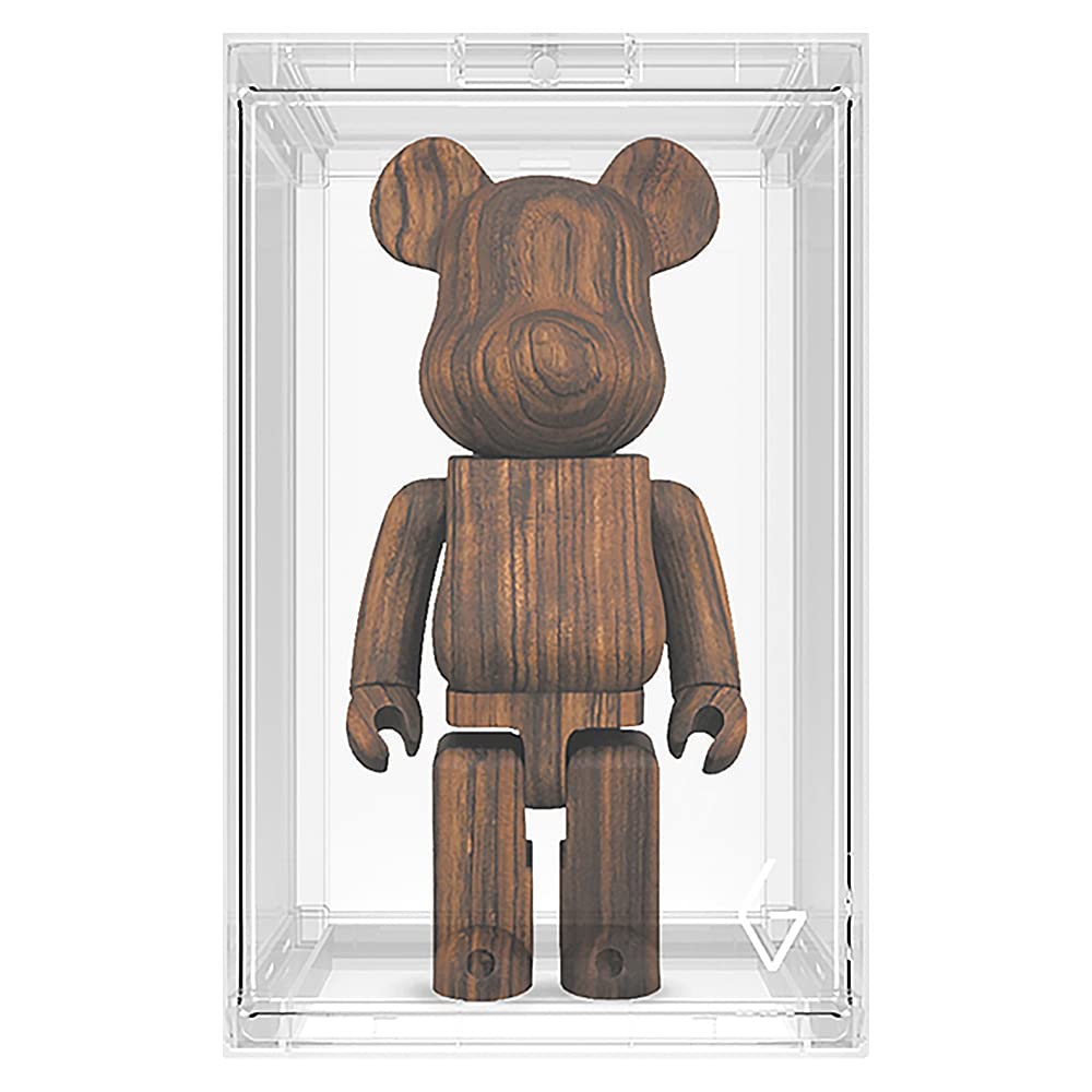 GOTO White Display Storage Case only Front Clear, Assemble Display Box, Dustproof Protection Show Case for Action Figures, Garage Kits, Legos, Collectibles, Bearbrick Toys (1 X 400%, 12L)