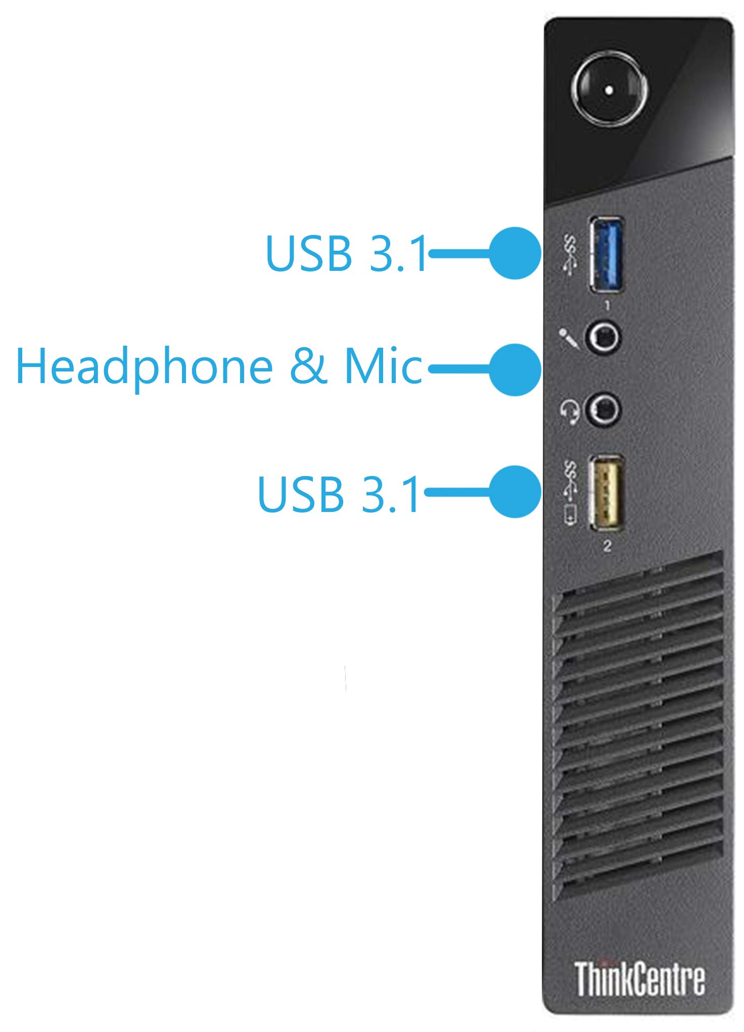 Lenovo ThinkCentre M73P Tiny Desktop, Intel Dual-Core 2.6GHz, 8GB RAM, 1TB SSD, 2-Monitor Support, DisplayPort, HDMI, VGA, AC Wi-Fi, Bluetooth - Windows 10 Pro (Renewed)