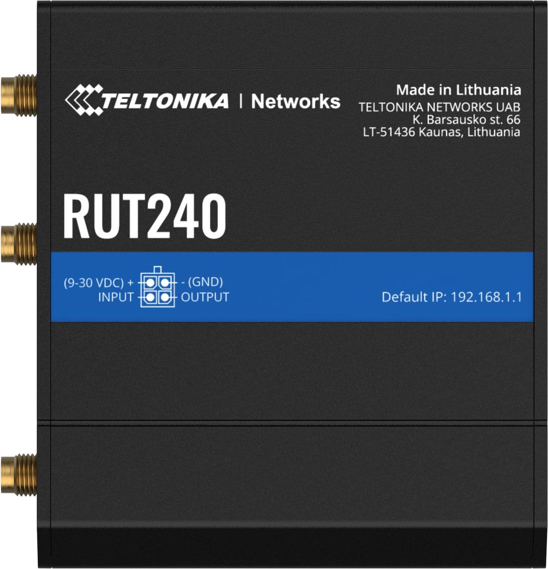 Teltonika RUT240 4G /LTE & WiFi Cellular Router with Ethernet and I/O, Remote Connection, Advanced VPN