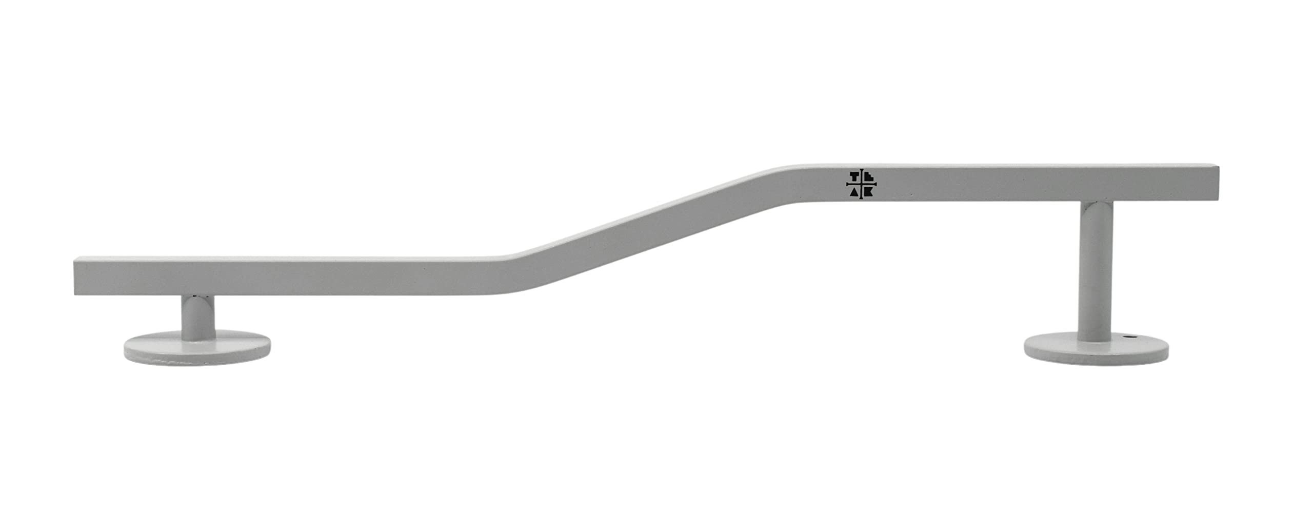 Teak Tuning Square, Bi-Level Fingerboard Rail, 12" - Custom Designed Premium Solid Steel, Matte Powder Coated Finish in Grey Mist - Superior Non-Slip Foam Feet