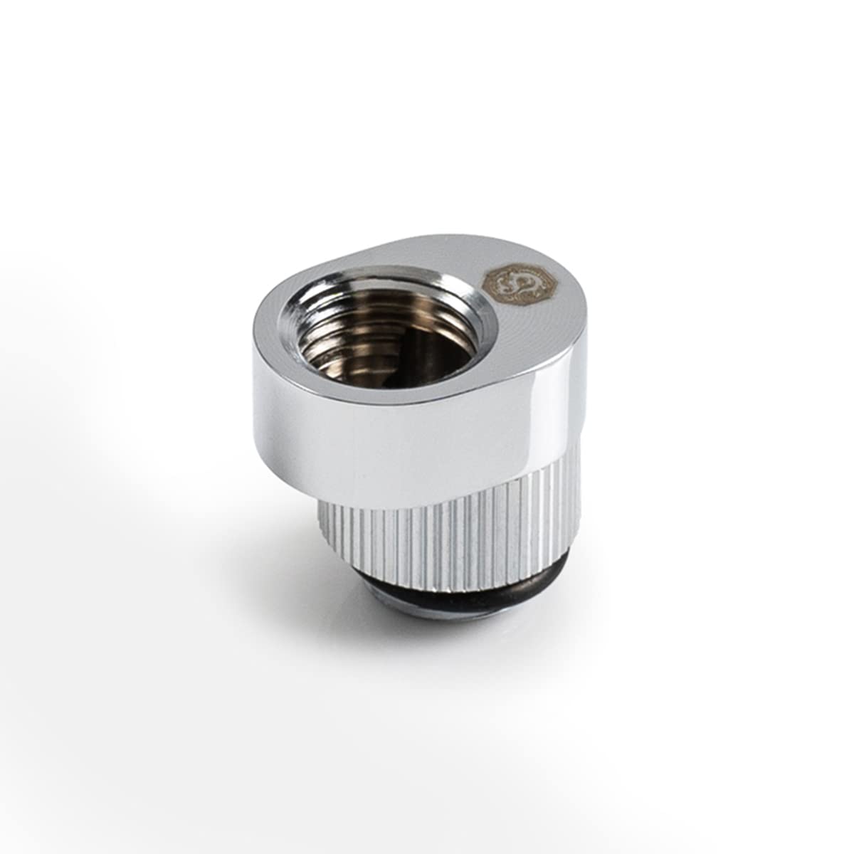 Bitspower G1/4" Rotary Offset Fitting, 5mm, Glorious Silver, 2-Pack