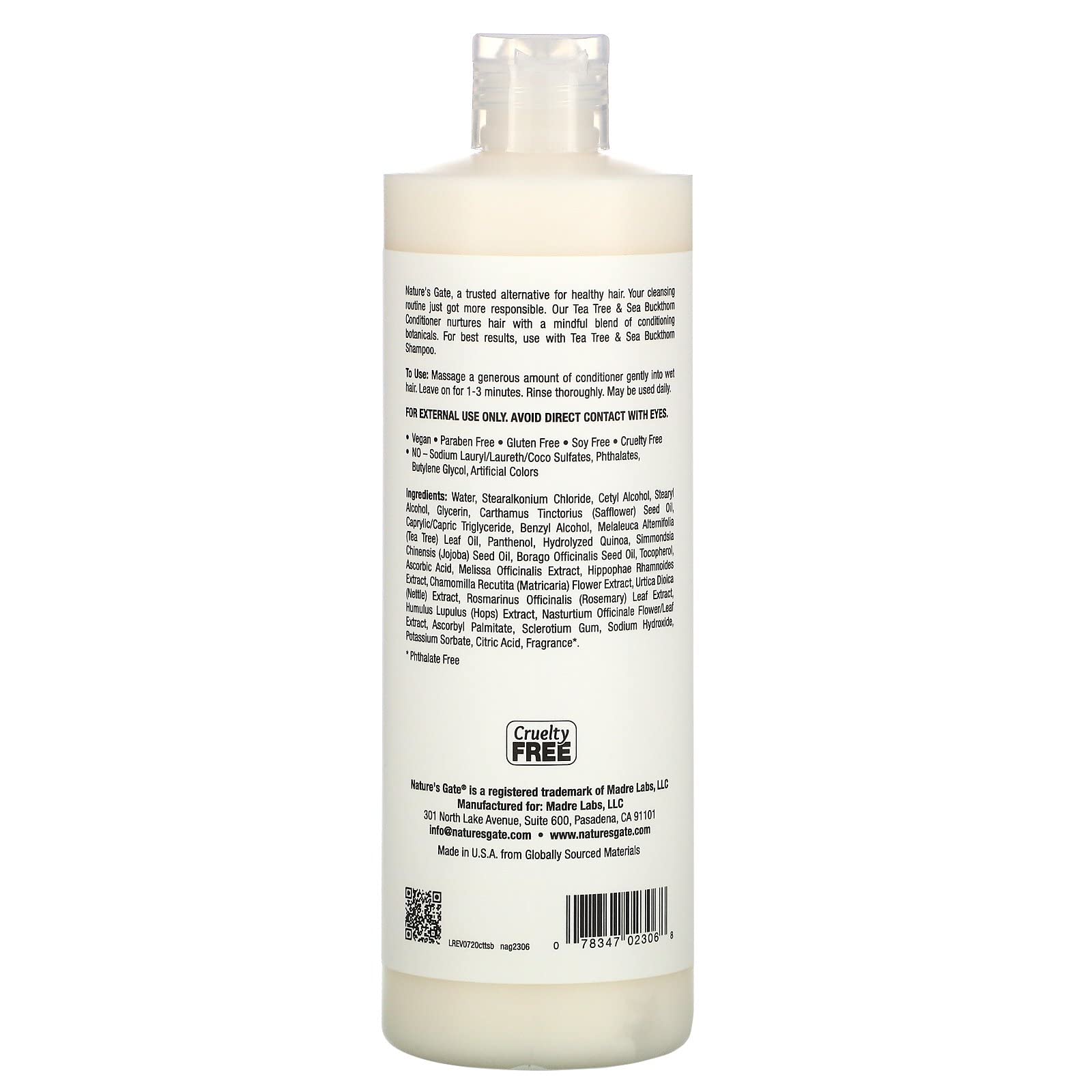 Tea Tree Calming Conditioner Nature's Gate 18 oz Liquid