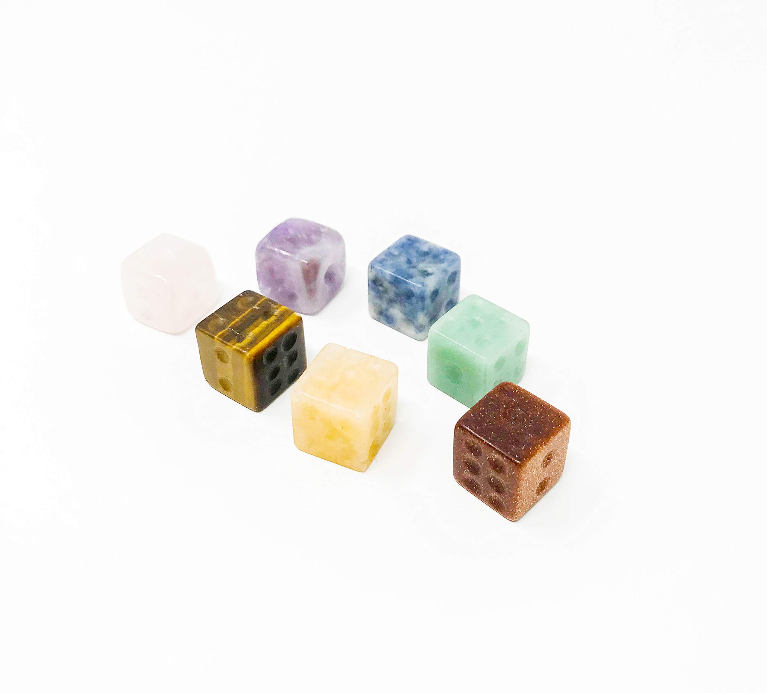Clarity, Crystal Dice, Spiritual Practice, Decor, Game or Fun, Quantity of 7
