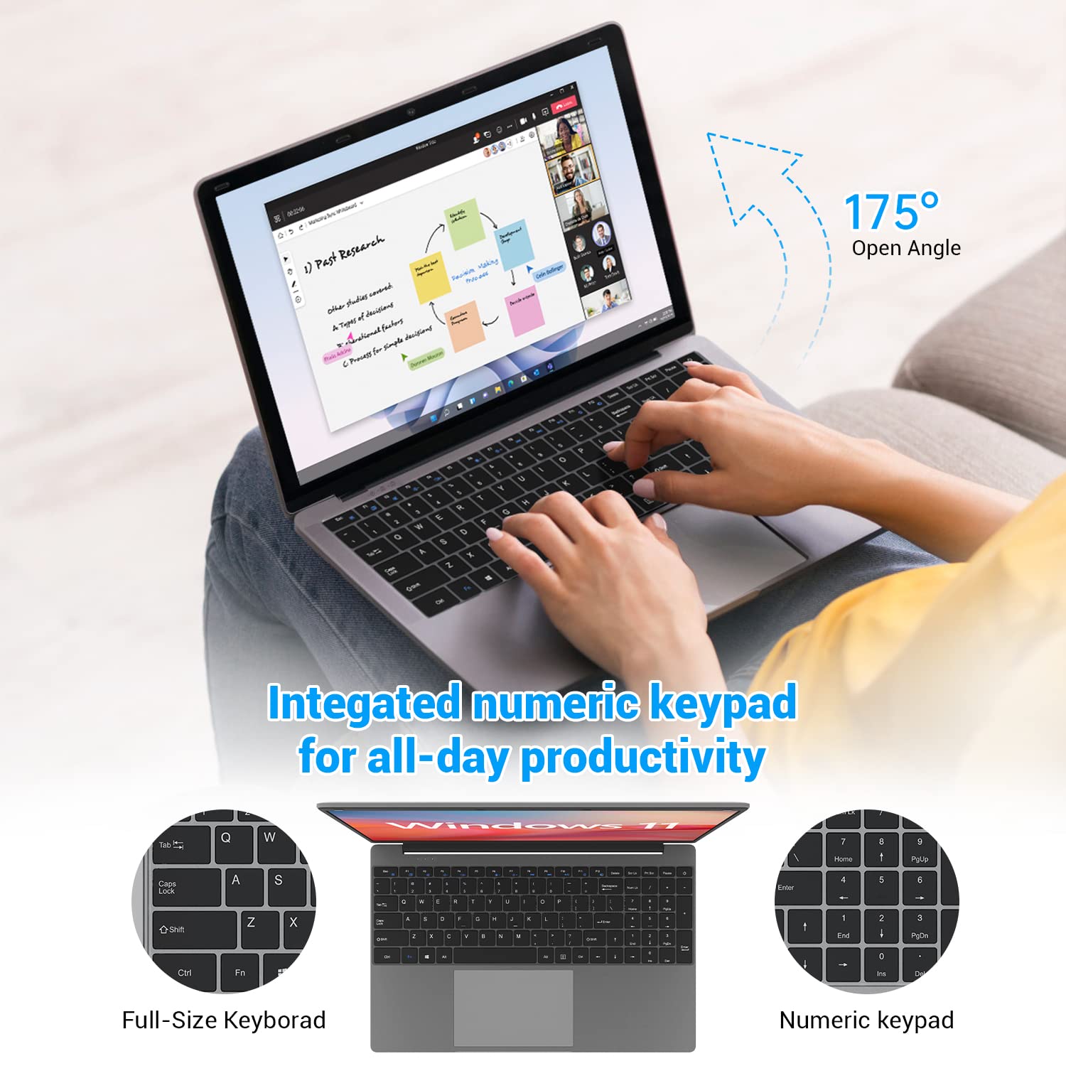 ApoloSign Laptop Computer, 15.6 Inch Windows 11 Laptops with 12GB RAM 512GB SSD, Intel Celeron N5095(Up to 2.8GHz), FHD IPS Display, Mini HDMI, Webcam, Dual Wi-Fi, Bluetooth 4.2 (2023 New)