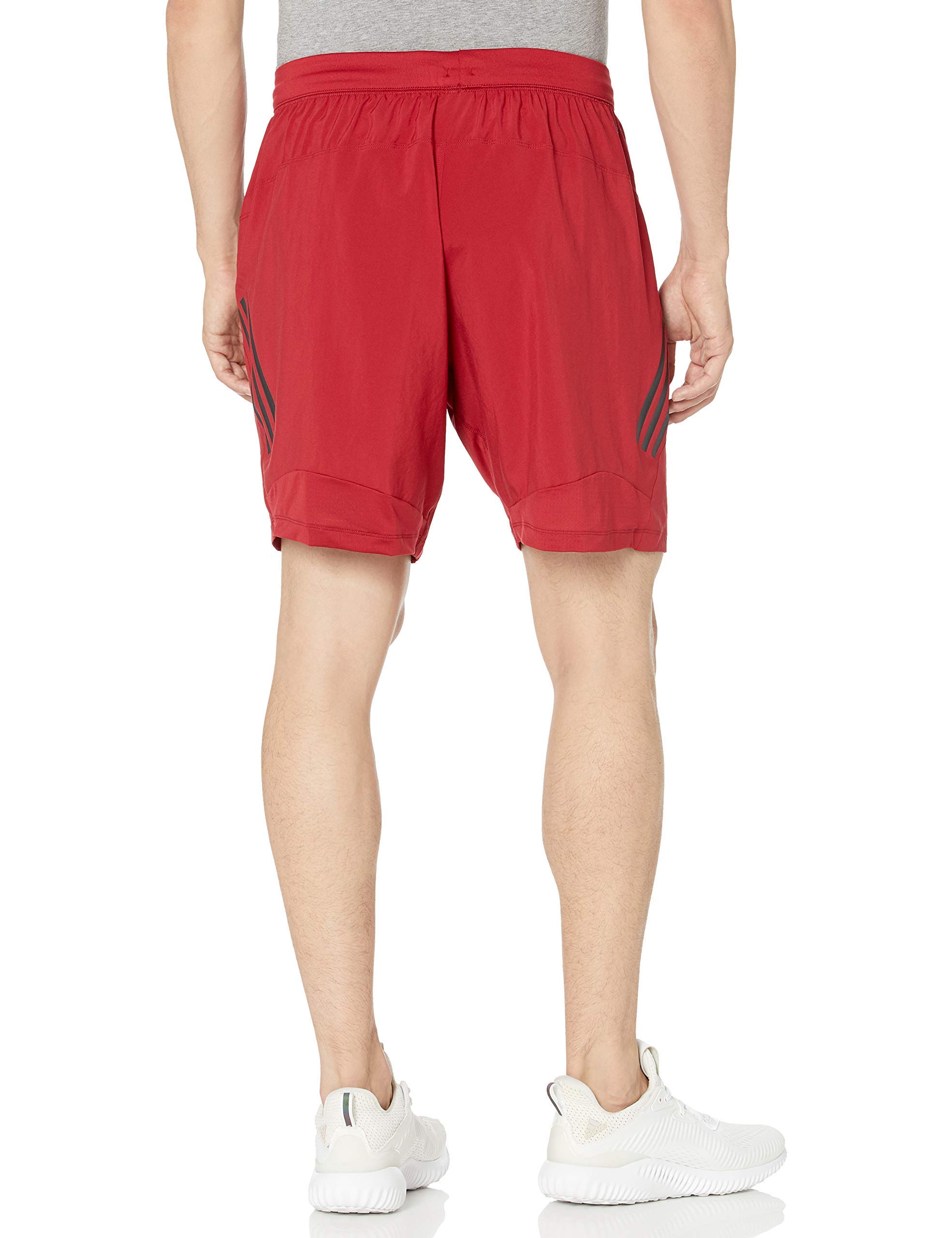 adidas Men's 4KRFT Tech 3-Stripes Workout Shorts, Active Maroon/Black, XX-Large