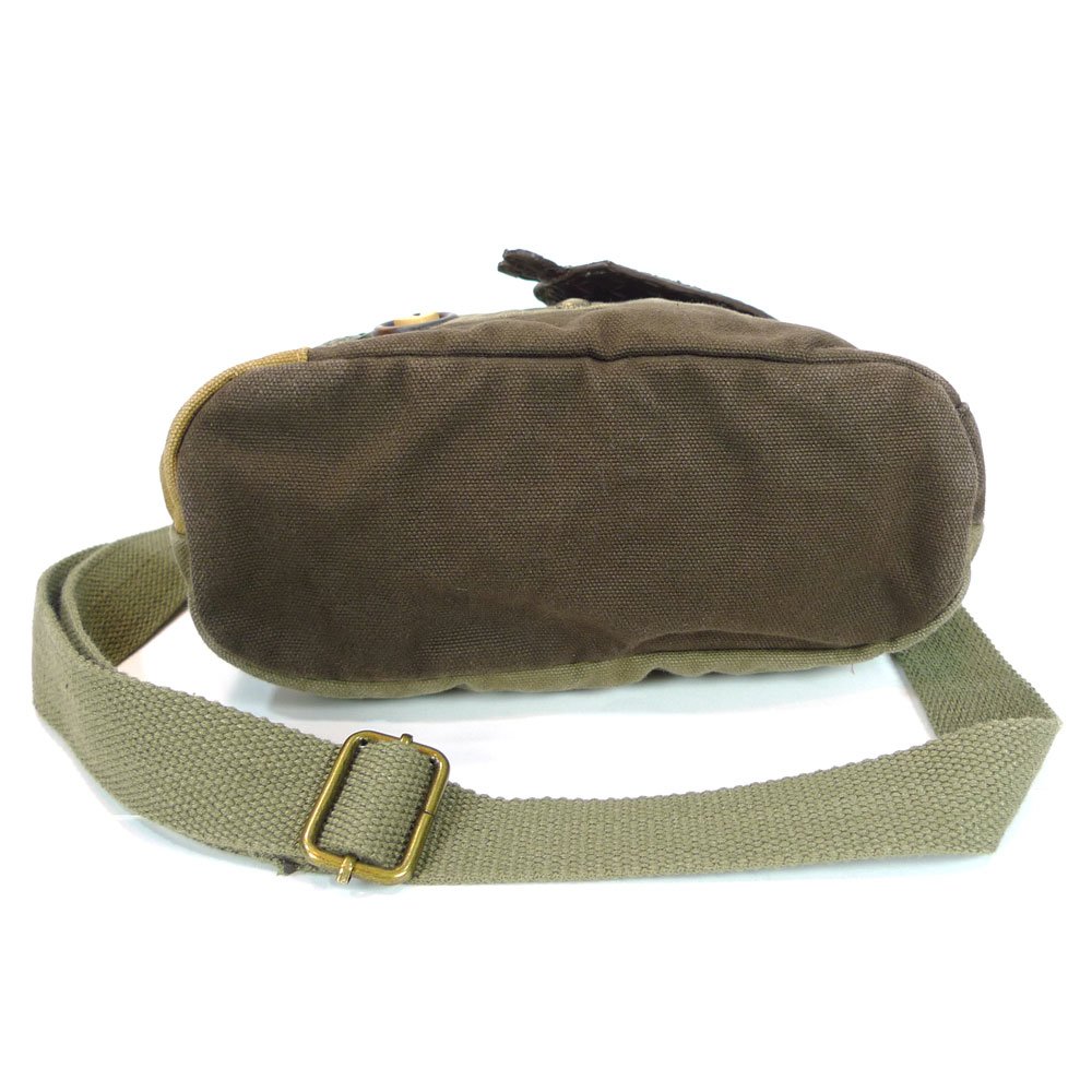 Chala Handbag Patch Crossbody HORSE Dark Olive Green Bag Canvas