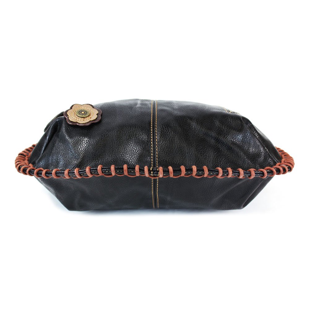CHALA Handbags Charming Crossbody or Shoulder Convertible Large Purse - BLACK (Beautiful Sunflower)