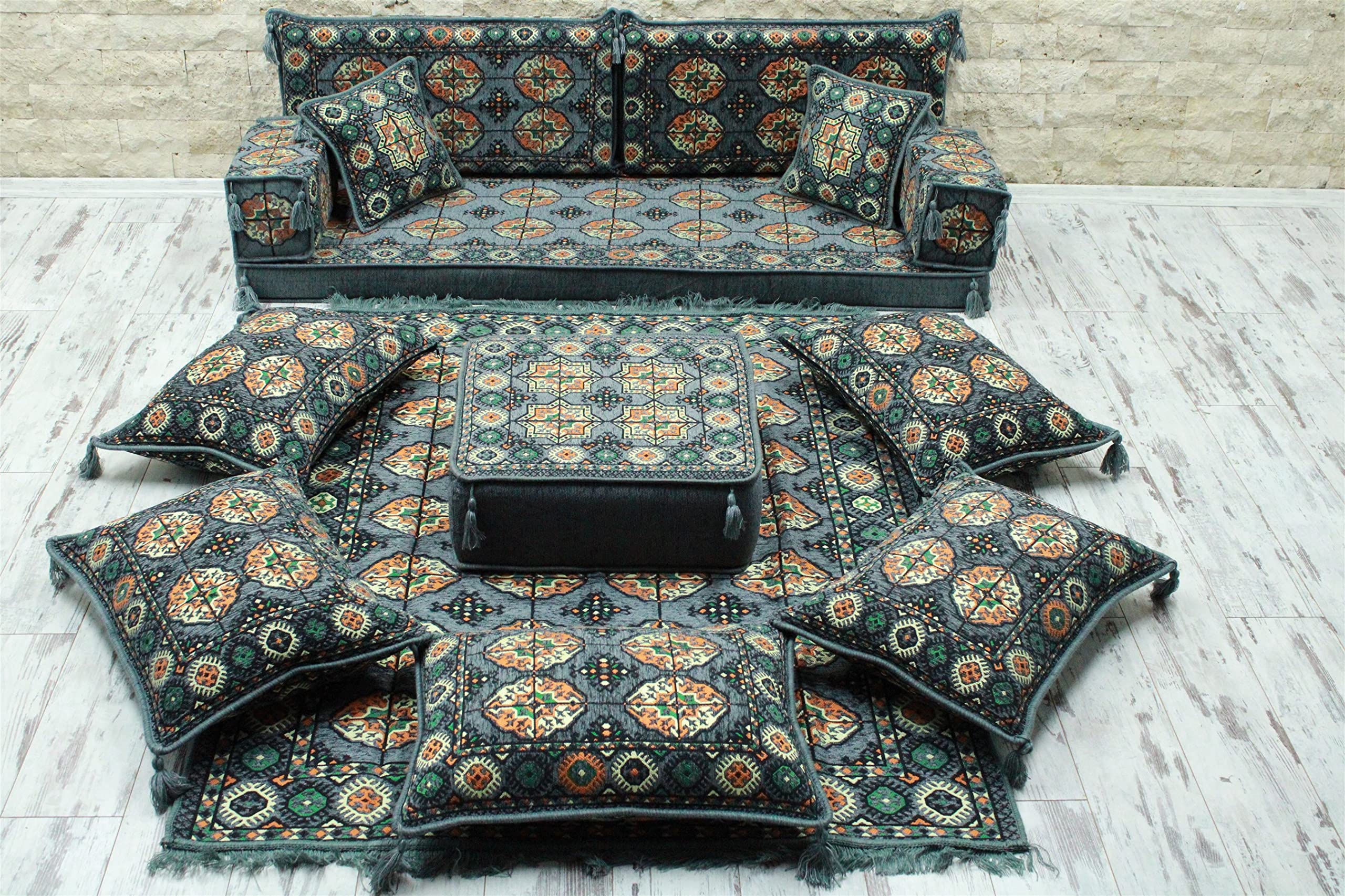 Arabic Majlis Sofa, Floor Seating Sofa, Arabic Couches, Arabic Jalsa, Loveseats (With Premium Foam)