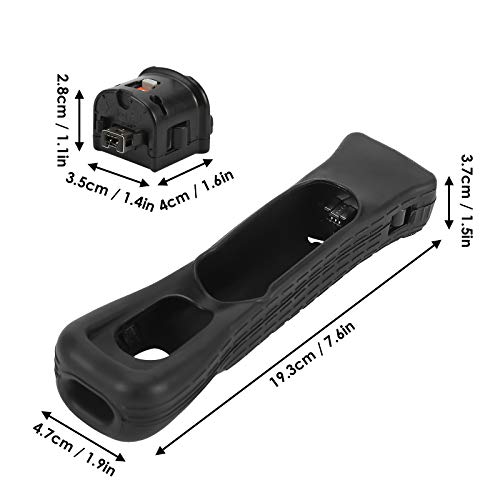 DERCLIVE Remote Motion Plus Sensor Controller Adapter + Silicone Case for Wii