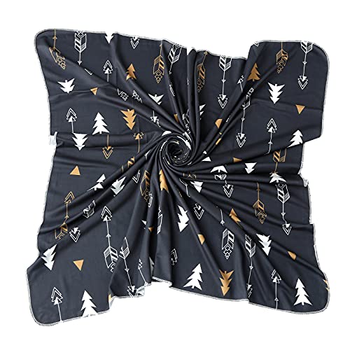 Galabloomer Newborn Swaddle Blanket with Beanie Set Baby Boy Receiving Blanket Gold Arrow