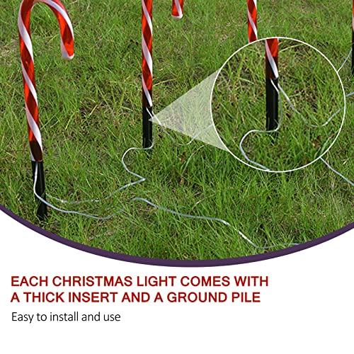 Christmas Candy Cane Lights,Solar Christmas Light, Christmas Candy Cane Pathway Lights, Christmas Decoration, for Home Garden New Year Holiday Lights, 5pcs