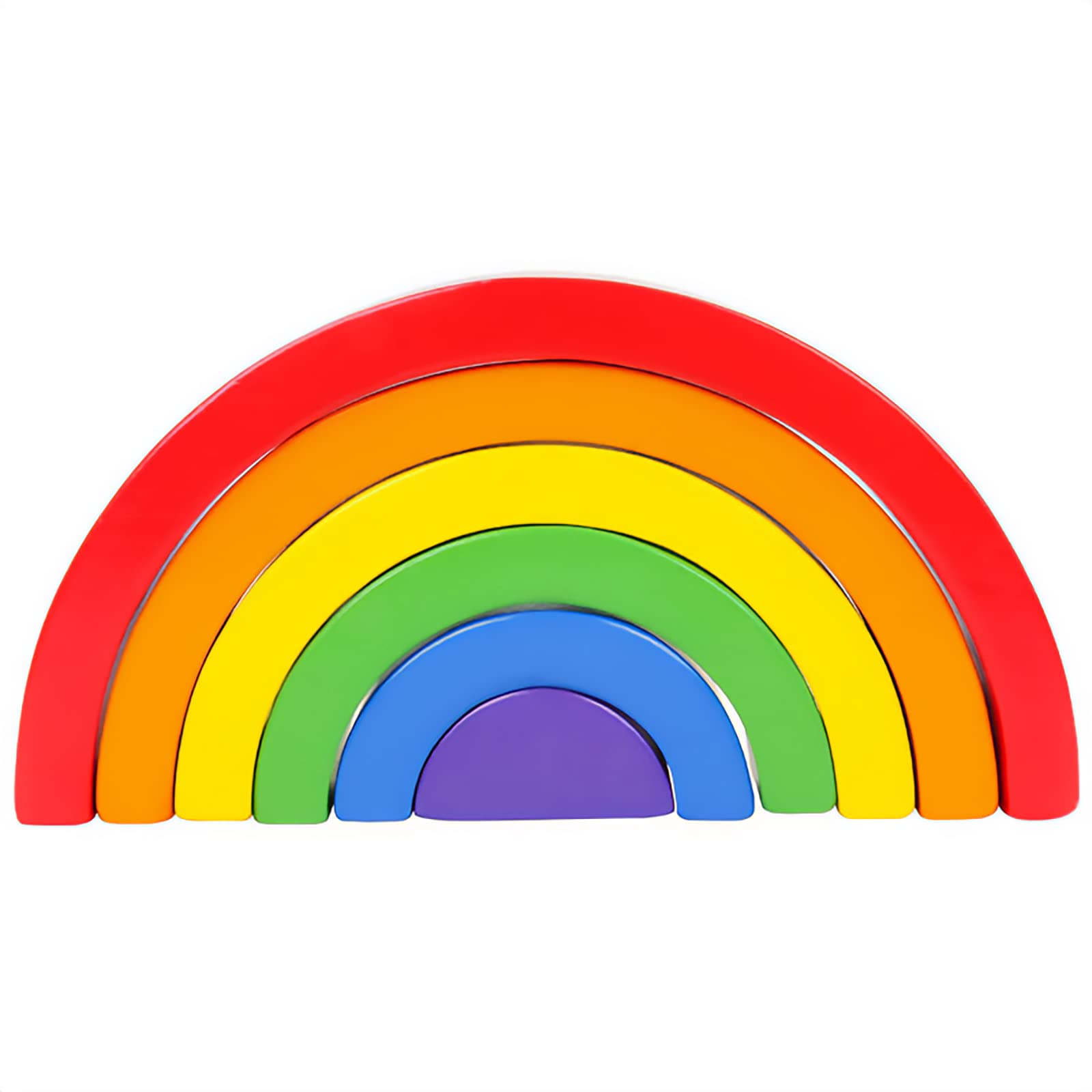 Curious Melodies Wooden Toys Nesting Rainbow Stacking Blocks - Fire | Nature Toy Block Sets