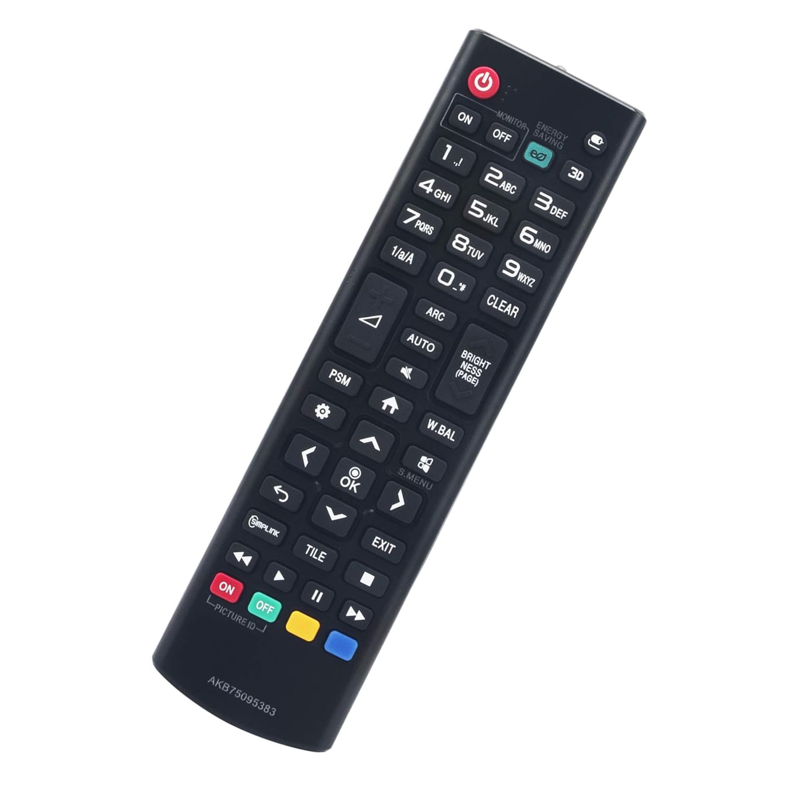 AKB75095383 Replacement Remote Controller Fit for LG Digital Monitor Signage 32SM5D 43SM5D 49SM5D 55SM5D 65SM5D 43SM3D 49SM3D 55SM3D 32SM5KD 43SM5KD 49SM5KD 55SM5KD 65SM5KD
