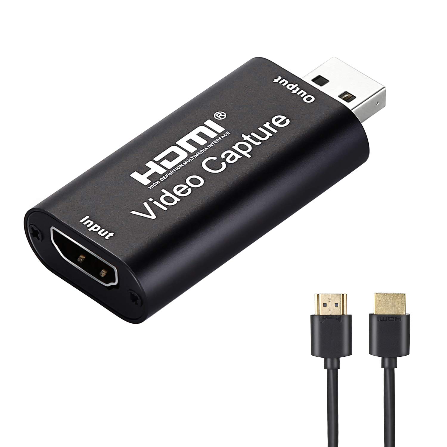 Audio Video Game Capture Card HDMI to USB 2.0 1080p Video Recorder Live Streaming for Gaming, Streaming, Teaching, Video Conference Compact HDMI Video Capture Device