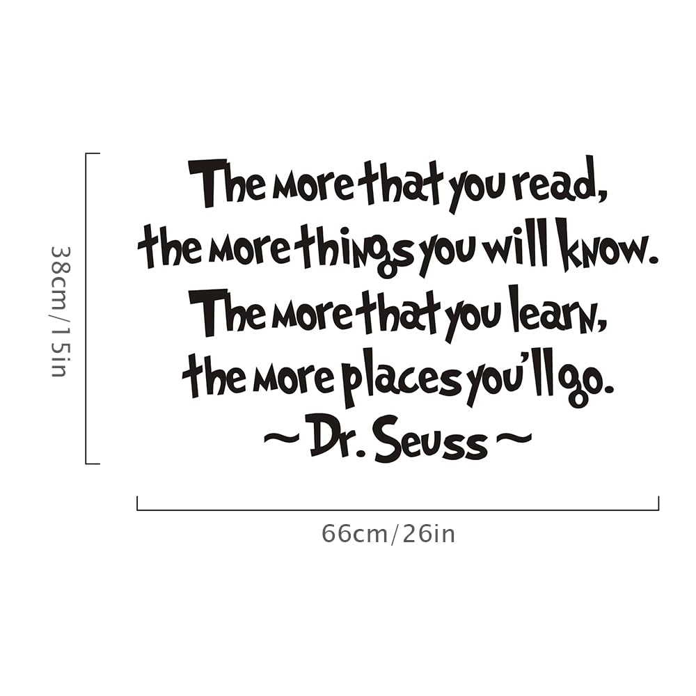Kids Room Decals Inspirational Quotes Baby Bedroom Wall Stickers Nursery Decor,Dr.Seuss Saying Decals