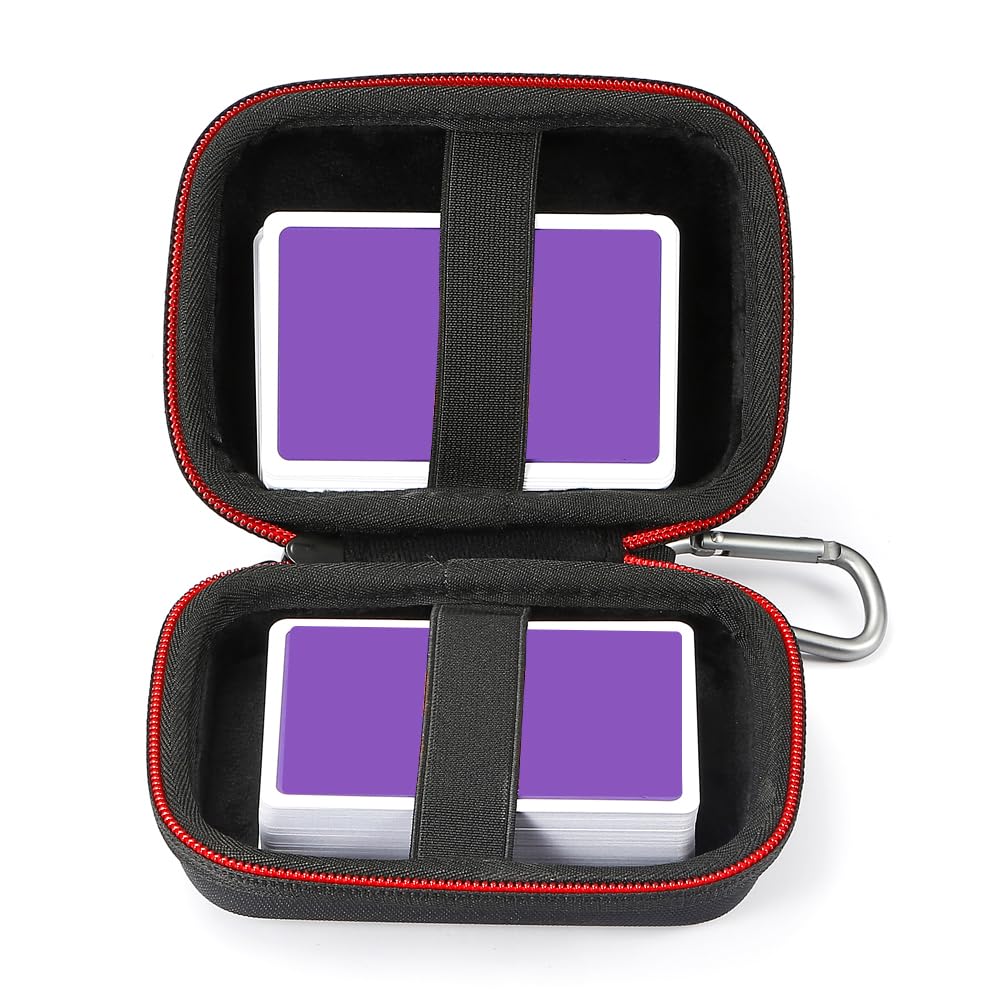 RAIACE Hard Travel Carrying Case for Card Games, Protective Storage Bag. (Not Including Cards) - Black