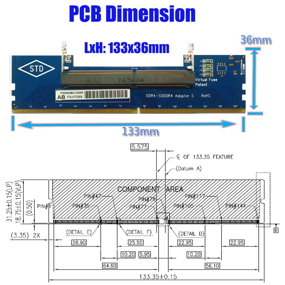 Laptop DDR4 RAM to Desktop Adapter Card SO DIMM to DDR4 Converter