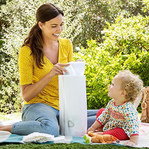 Munchkin® Toss™ Portable Disposable Diaper Pail, 1 Pack, Holds 30 Diapers, White