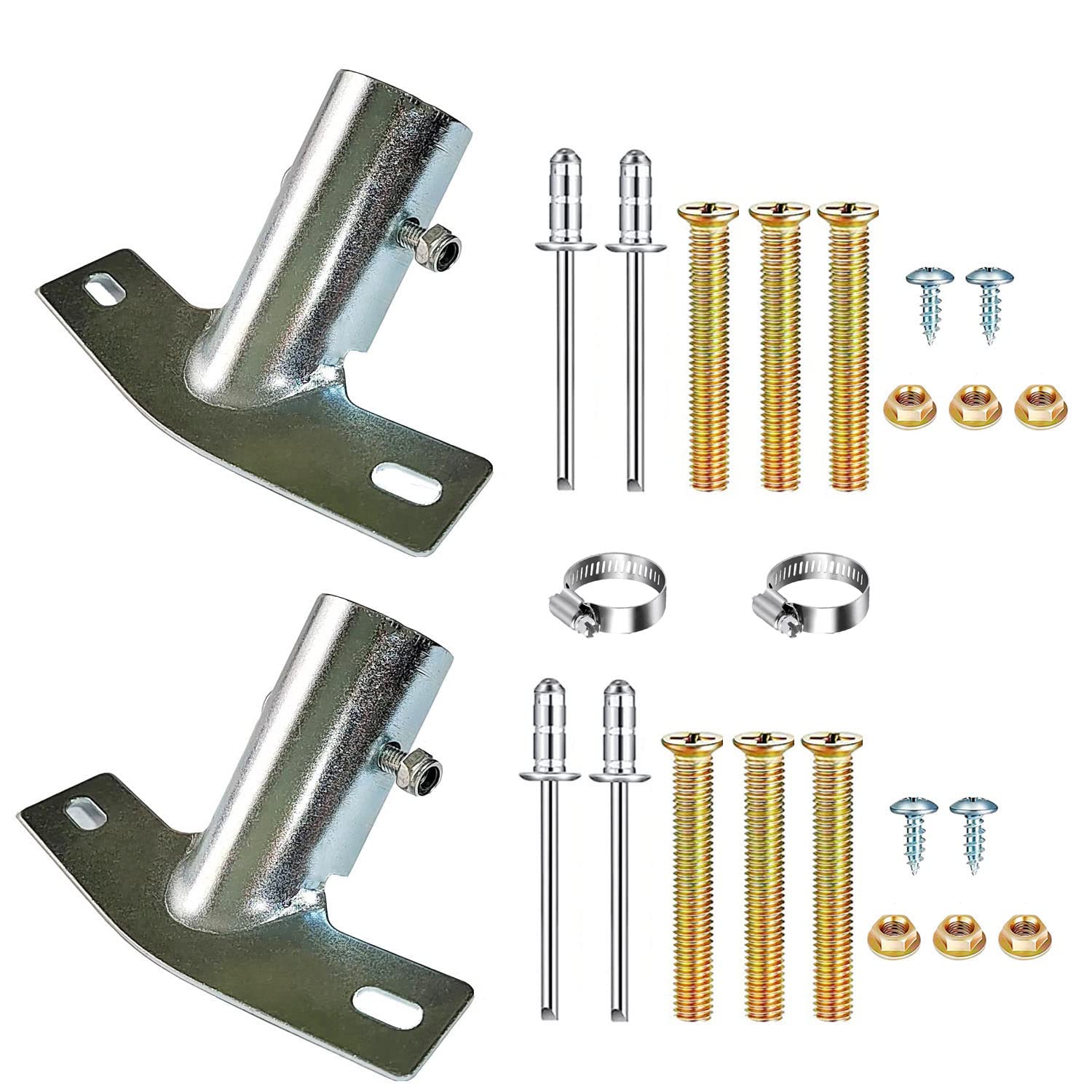 Broom Handle Bracket,Multiple Mounting Options Broom Head Bracket,Galvanizing Process to Prevent Rusting Metal Brackets,Broom Bracket for 25-30mm Wooden Handle 2pcs (25-30mm)