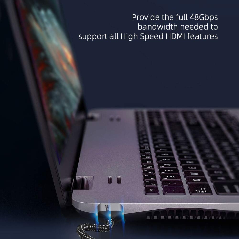 Cabletime 8K HDMI Ultra HD High Speed 60Hz 4K@144Hz and HDR Support 48Gbps Cable Compatible with Apple TV Roku Netflix PS4 Pro Wii Xbox One X Samsung Sony LG (1M/3.3FT)