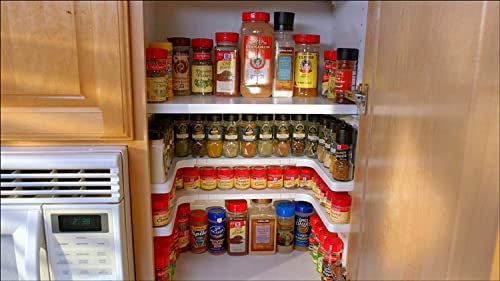 Spicy Shelf Deluxe - Expandable Spice Rack and Stackable Cabinet & Pantry Organizer (1 Set of 2 shelves) - As seen on TV Deluxe (Spicy Shelf Organizer)