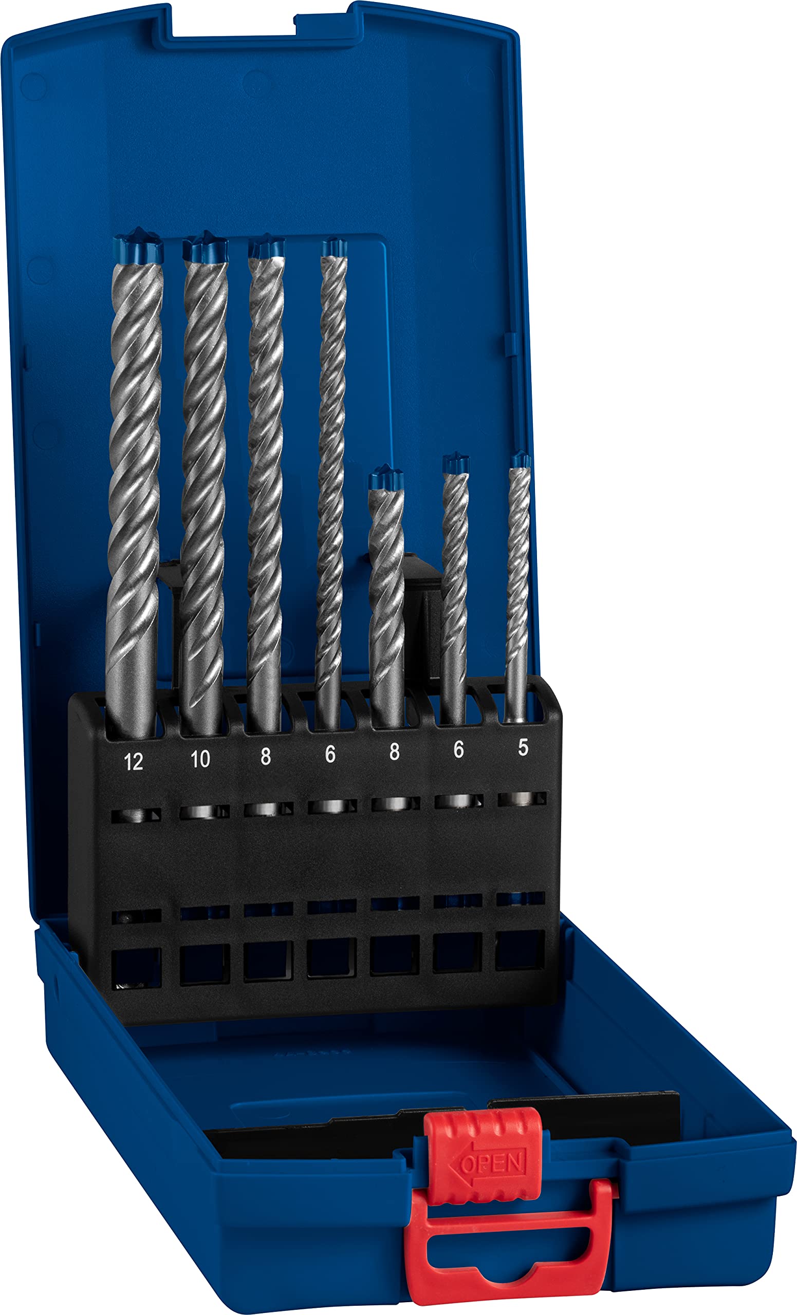 Bosch 7X Expert SDS plus-7X Hammer Drill Bit Set (for Soft Stone, Hard Stone, Ø 5-12 mm, Professional Accessory Rotary Hammer Drill)