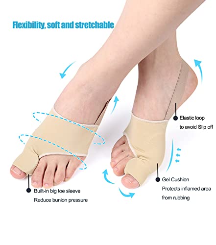 Bunion Corrector, Bunion Pain Relief Splint, Big Toe Straightener Pain Relief for Women & Men, Day Night Support