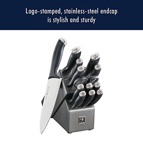 HENCKELS Silvercap Razor-Sharp 14-Piece Knife Set, Chef Knife, Paring Knife, Utility Knife, Bread Knife, Steak Knife, German Engineered Informed by 100+ Years of Mastery