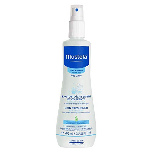 Mustela Baby Hair Styler & Skin Freshener - with Natural Avocado & Chamomile Water - Vegan & Hypoallergenic - 6.76 fl. oz.