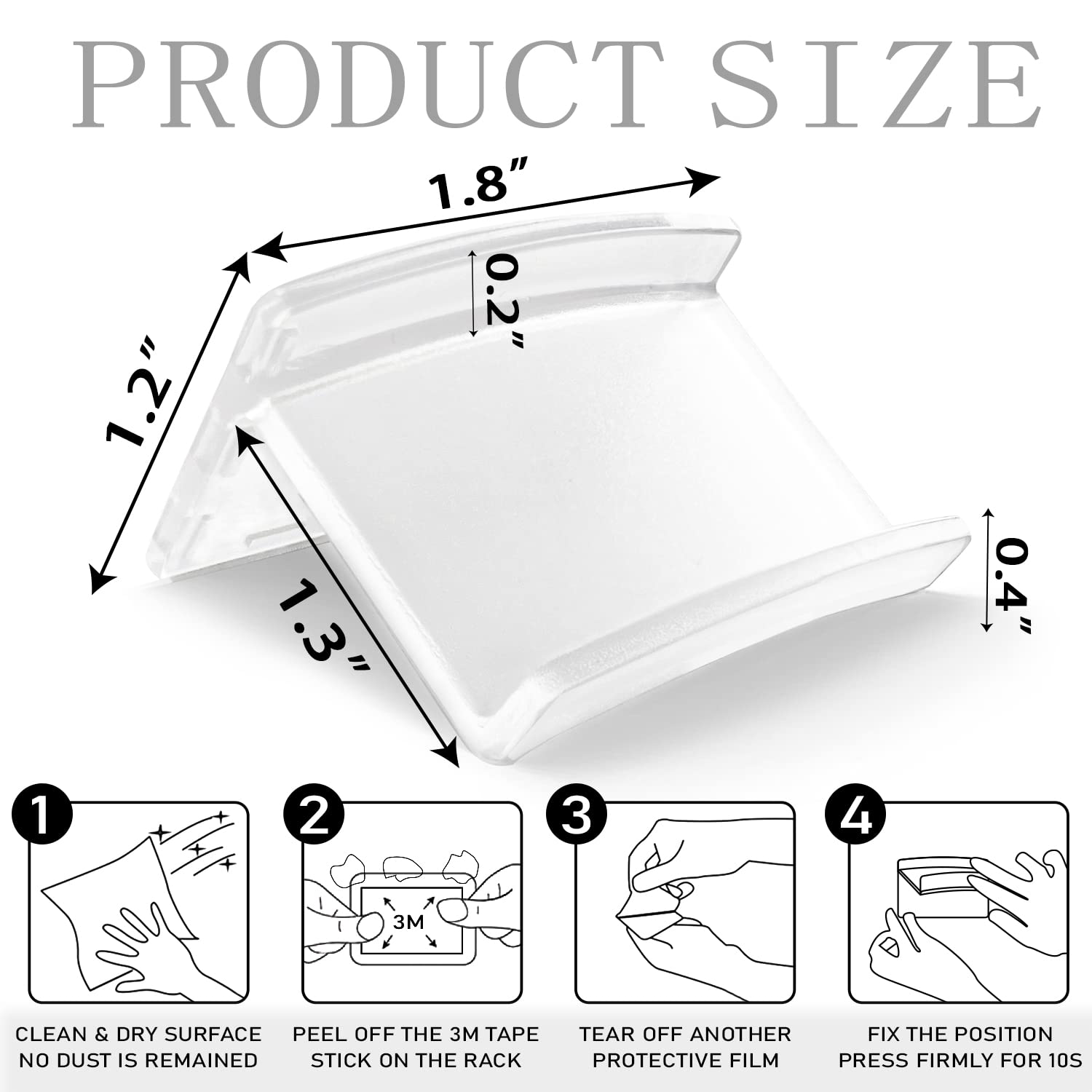 Diamerd Hat Rack for Wall (14-Pack) - Headband Holder for Disney Mickey Ear, Adhesive Hat Hooks, No Drilling Hat Organizer Cowboy Hat Holder, Strong Hat Hanger for Closet (Transparent)