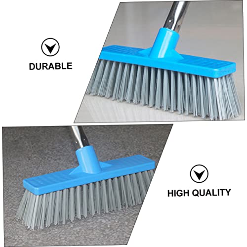Asakkura 1pc Brooms Multi-Purpose Deck Broom Heavy Rough Indoor Premium Swimming Surface Tile Wall Cleaning Long Stiff Brush Soft for Sweeper Plastic Tub Bristles Floors Accessory