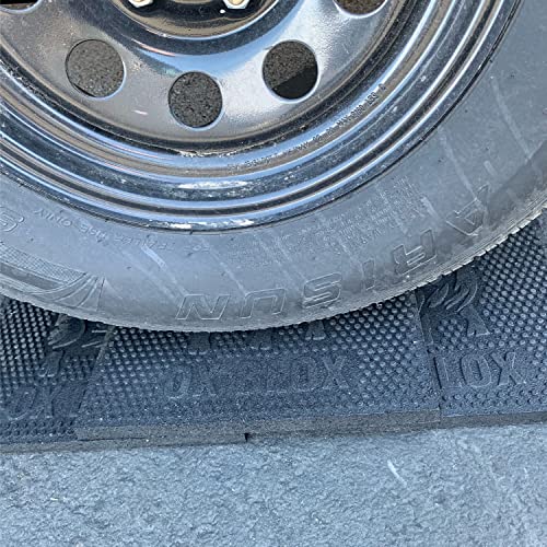 ekon 4-Pack RV Leveling Rubber Pads 12x12x.75 | Slip-Resistant | Prevents Sinking and aids in stabilizing | 12x12x3/4 | Rubber levelers for Campers, RVs, and Trailers