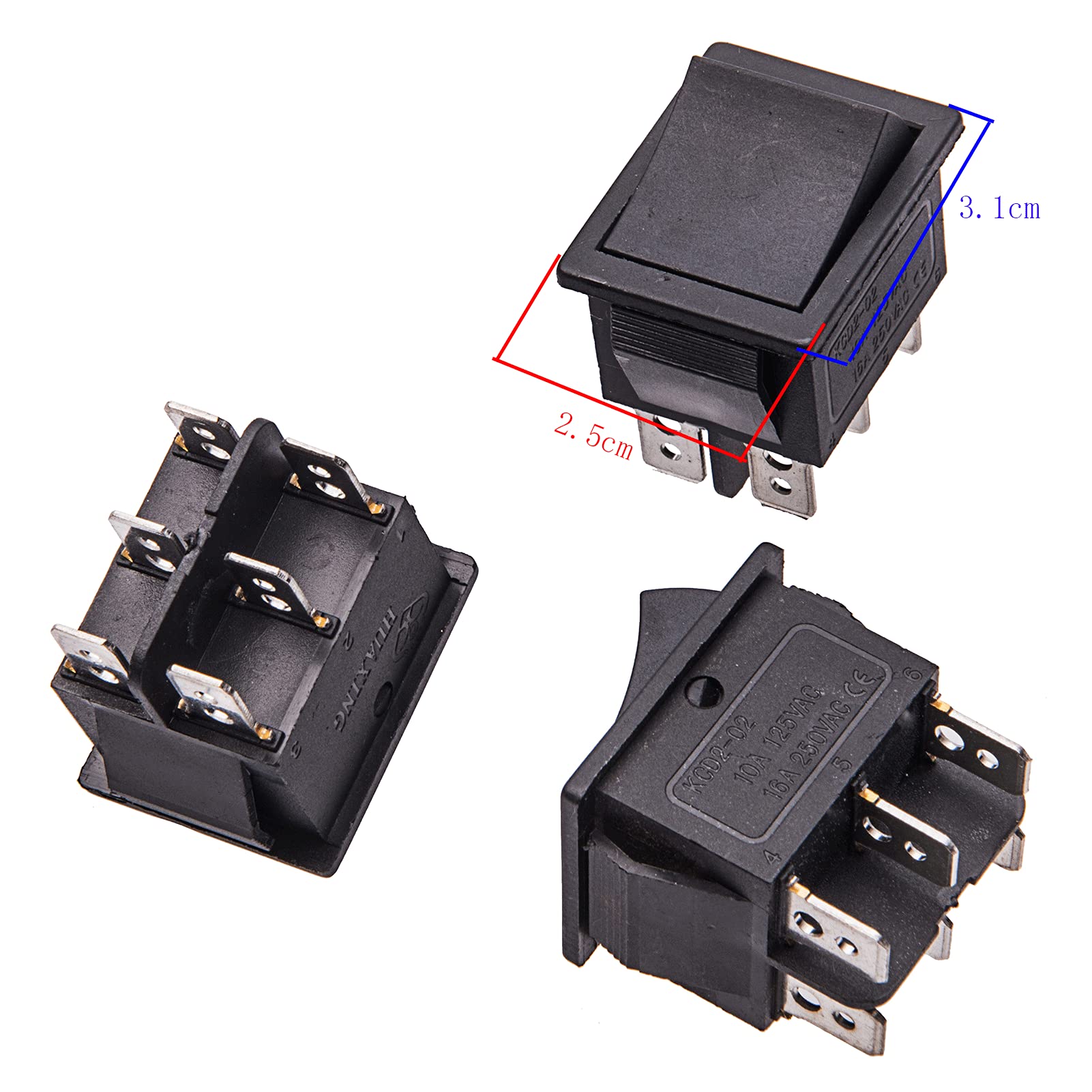 weelye 2 Pcs Kids Electric Ride On Car Motorcycle Foot Switch, Automatic Reset for Children Powered Ride On Toys Replacement Parts-6V/12V//24V