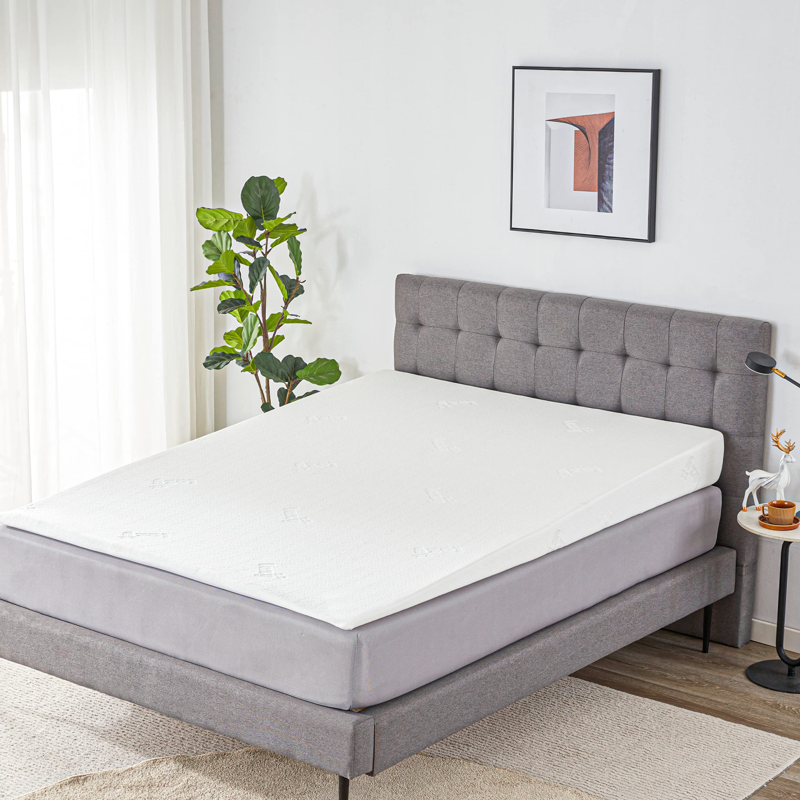 Lazyzizi Wedge Mattress Elevator 7-Inch Inclined Mattress Topper for Acid Reflux, GERD, Neck & Back Pain, Snoring, Under Bed Wedge Mattress with Washable Cover & Non-Slip Bottom for Bedroom, King