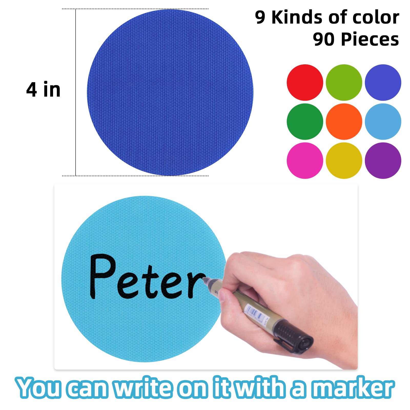 90Pcs Carpet Markers for Classroom Floor Dots Large Carpet Circles for Classroom Gym Kids Decoration Elementary School Teacher Supplies