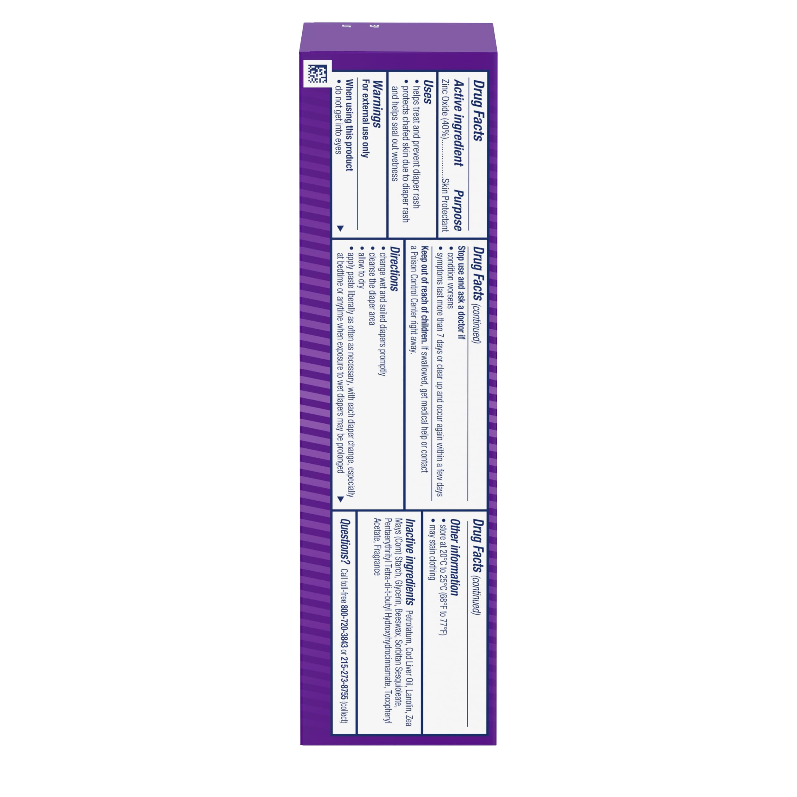 Desitin Maximum Strength Baby Diaper Rash Cream with 40% Zinc Oxide for Treatment, Relief & Prevention, Hypoallergenic, Phthalate- & Paraben-Free Paste, 4 oz