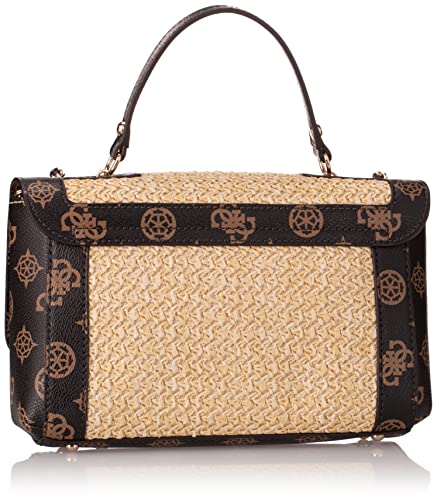 GUESS womens Always Convertible Crossbody Flap, Mocha Logo Multi, one size US