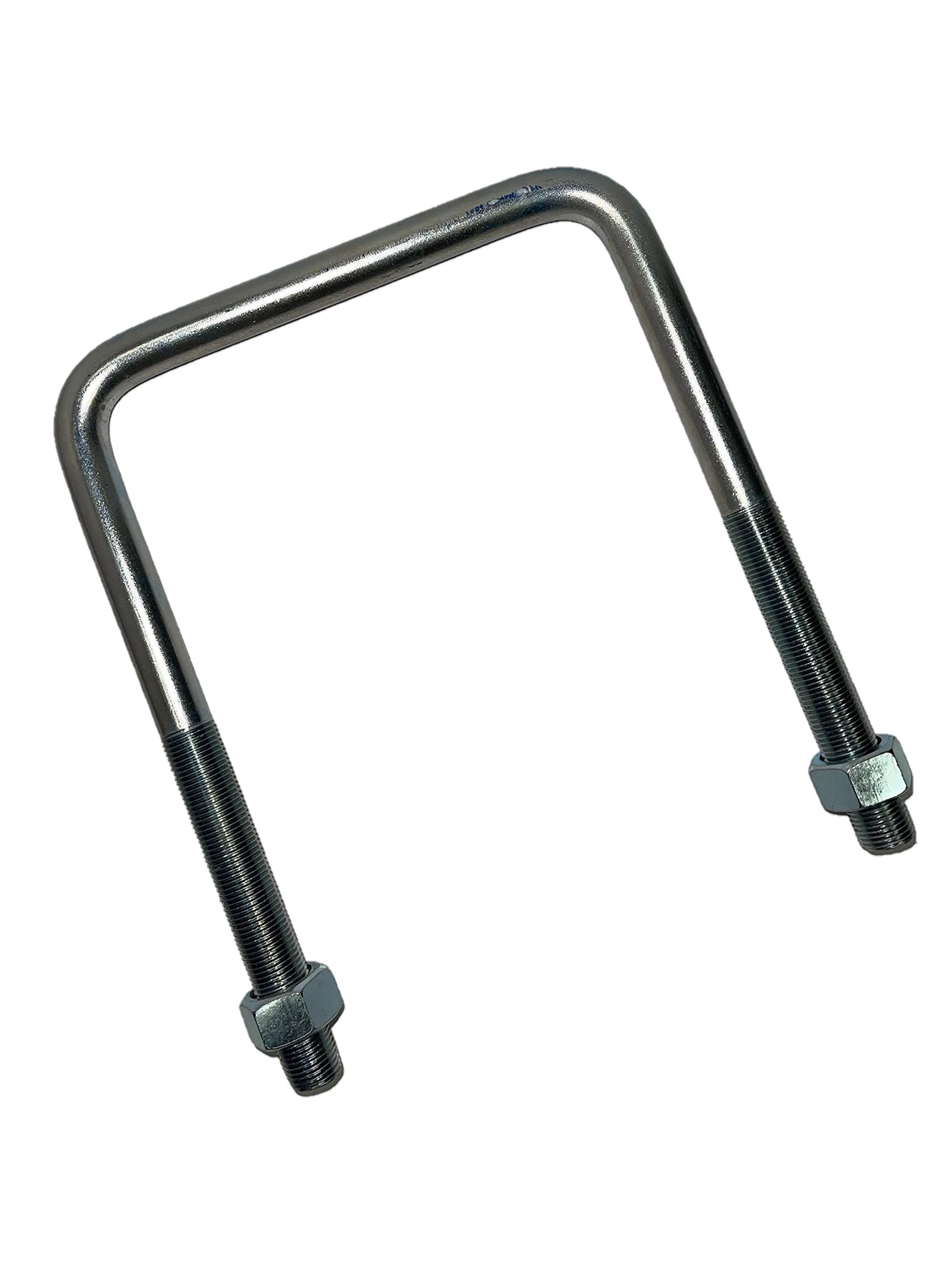 Zinc Plated Square U-Bolt 5/8" Thick x 5" ID x 8-1/2" Long w/Zinc Plated Nuts Farmer Bob's Parts S1070Z